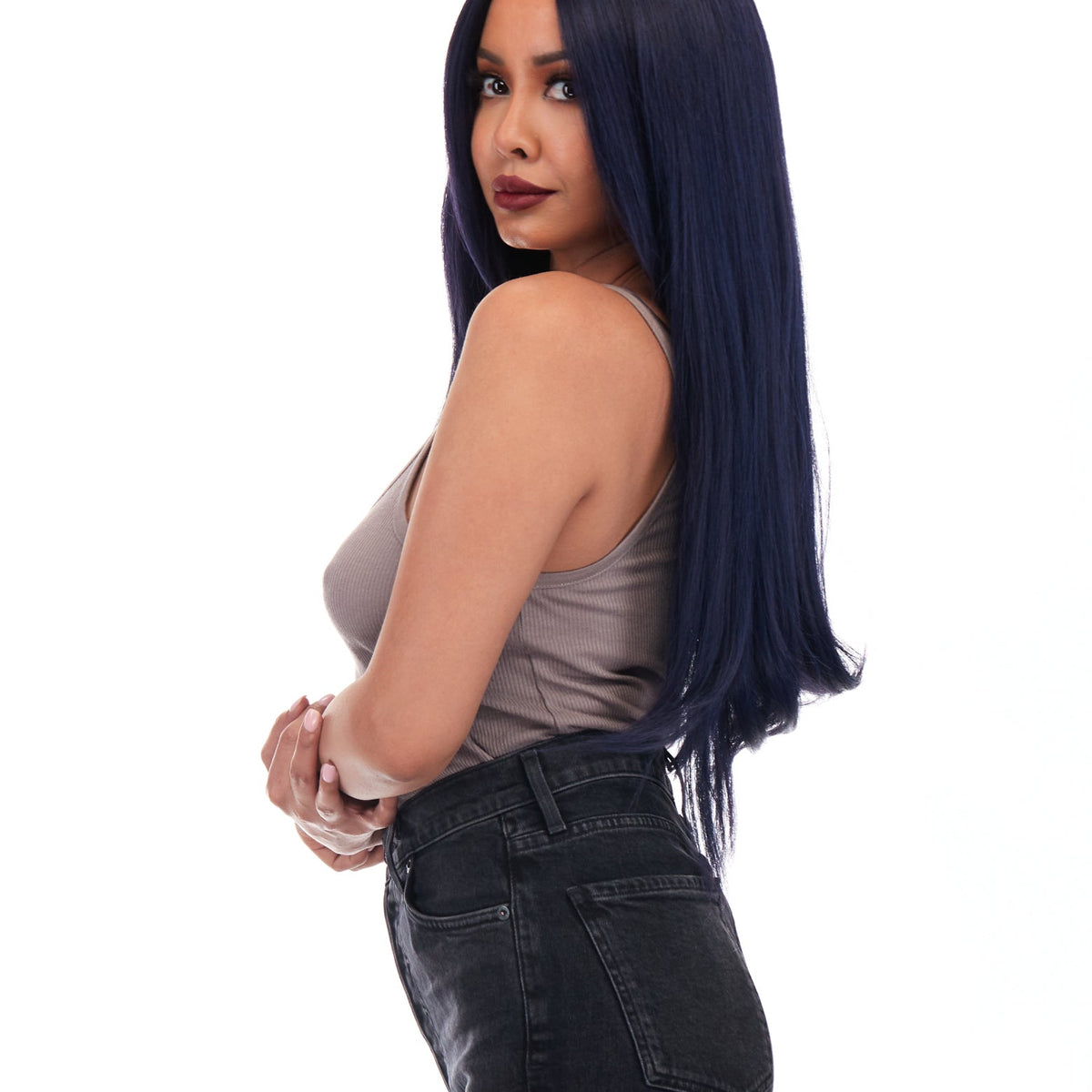 Tokyo Stylez - Knight Rider 360g 26" Straight Faux Hair Wig – BELLAMI Hair