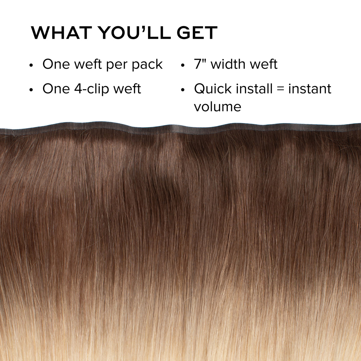 Silk Seam Volumizing Weft, Walnut Brown/Ash Blonde| Bella... – BELLAMI Hair
