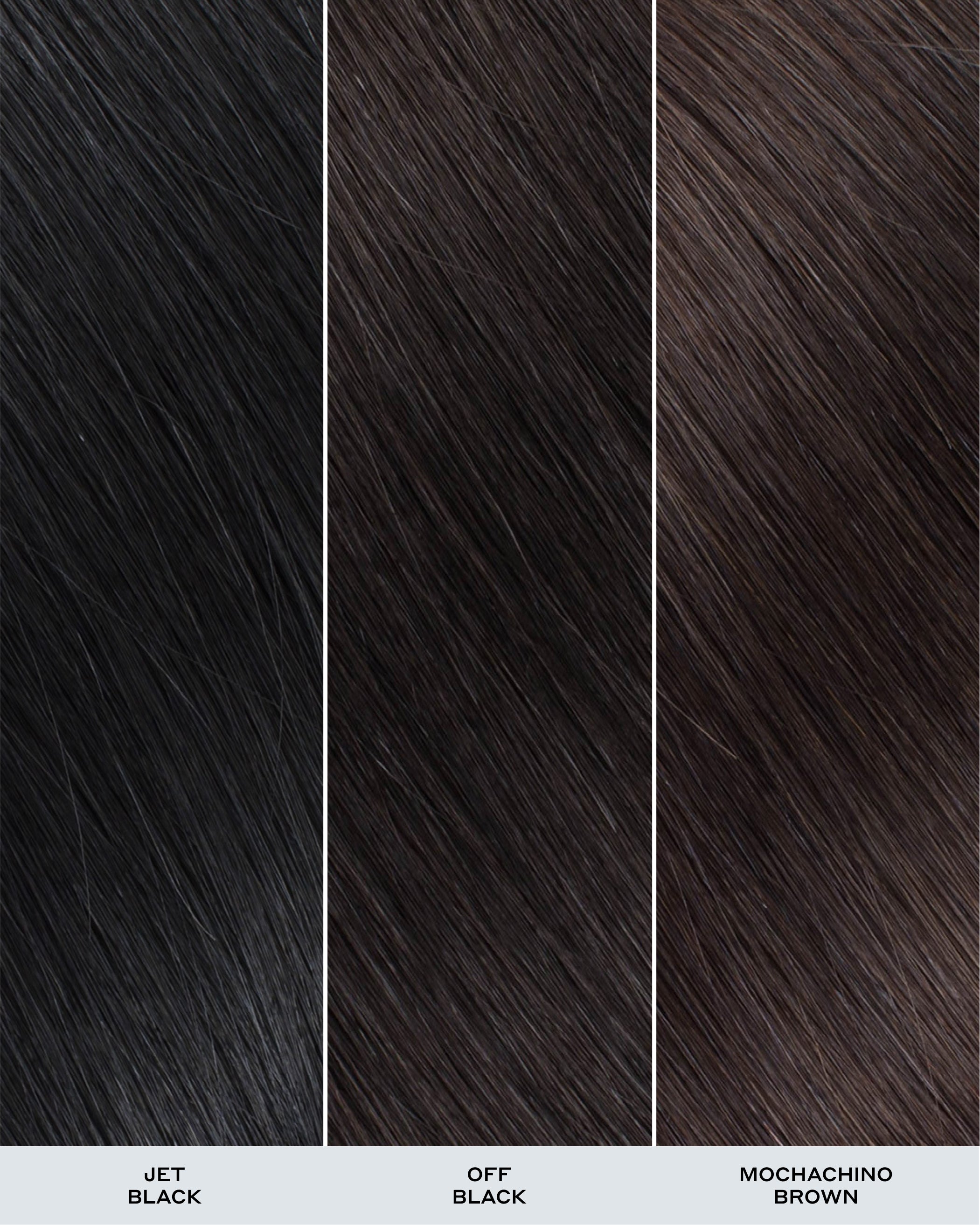 Silk Seam™ ColorMatch Sample Set, Blacks (Set of 3) – BELLAMI Hair