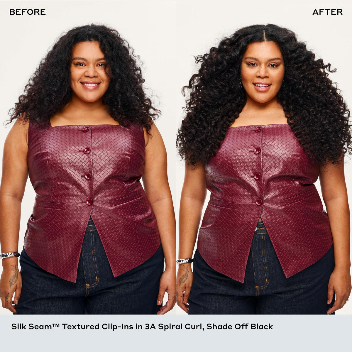 Silk Seam™ Textured Clip-In, Off Black 3A – BELLAMI Hair