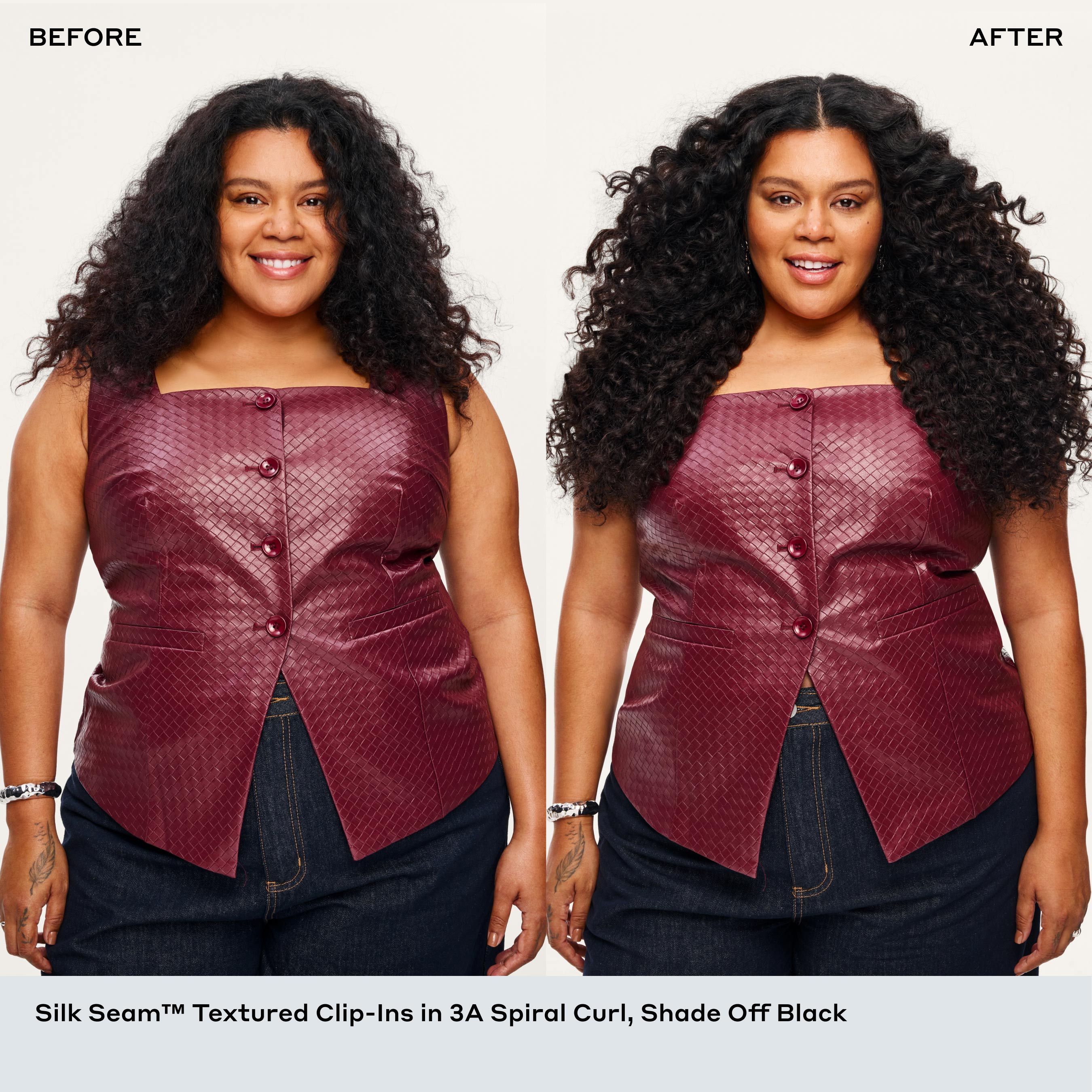 Silk Seam™ Textured Clip-In, Dark Brown 3A – BELLAMI Hair