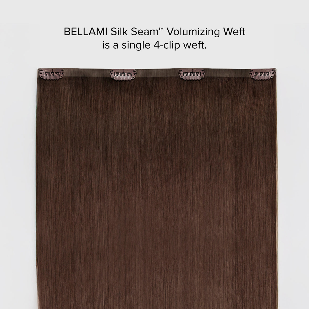 Silk Seam Volumizing Weft, Dark Brown/Chestnut Brown| Bel... – BELLAMI Hair